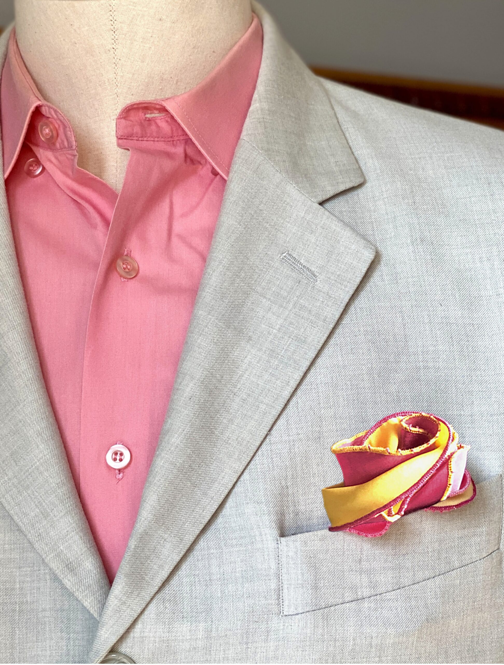 Double Rose Pocket Square - LUVLOCAL