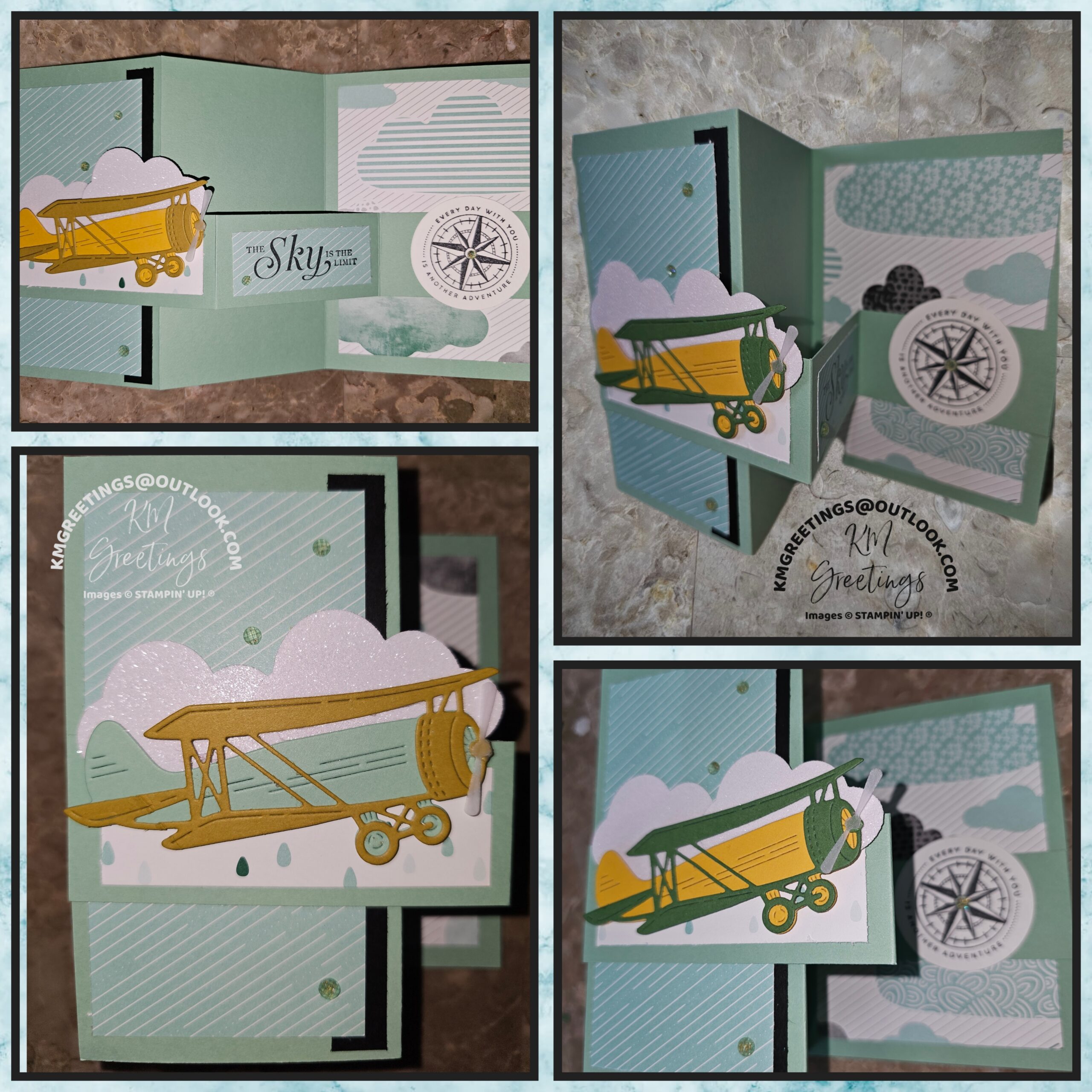 Plane Tri-Fold Greeting Card - LUVLOCAL