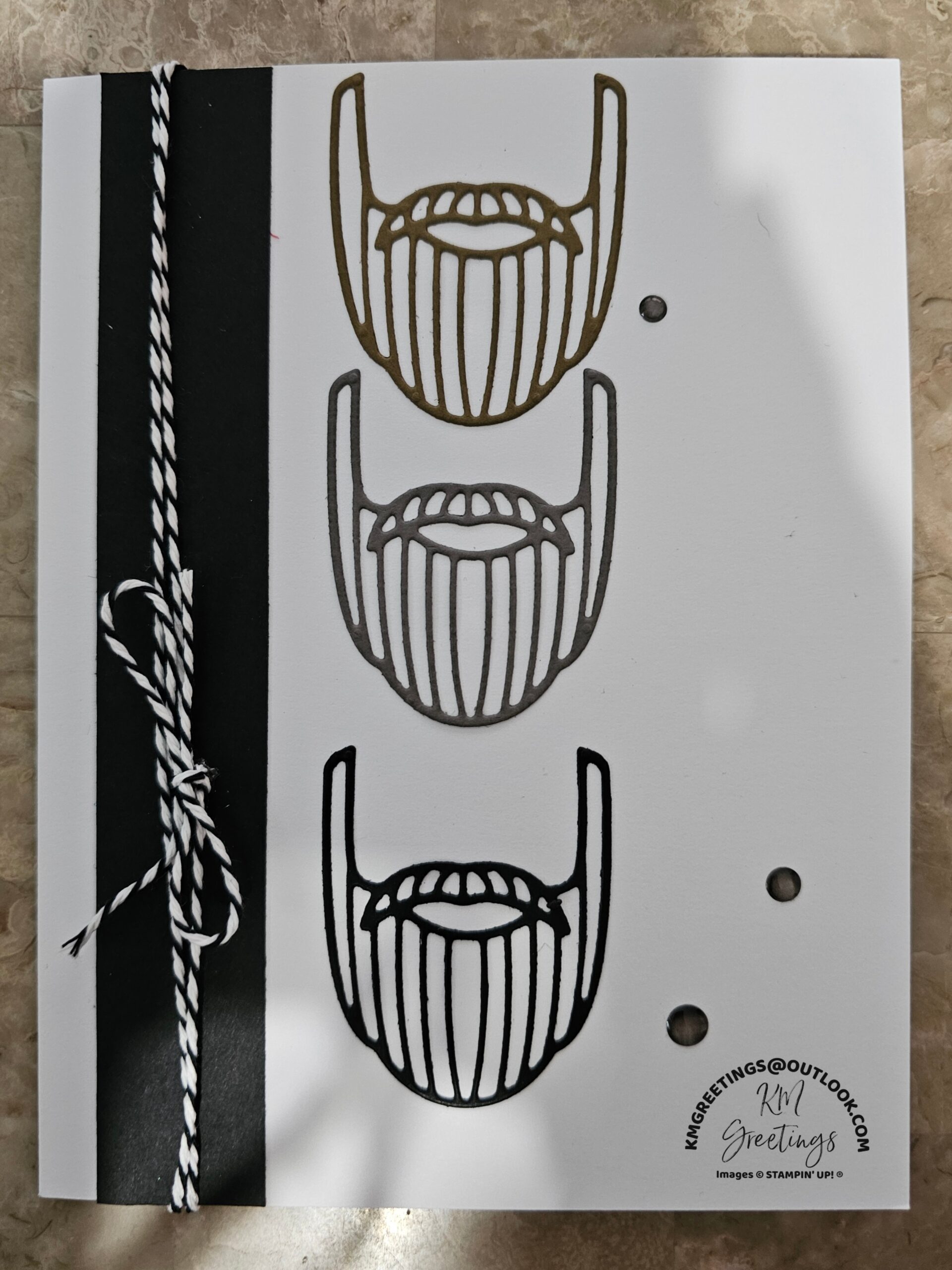 Three Beards with Twine Greeting Card - LUVLOCAL