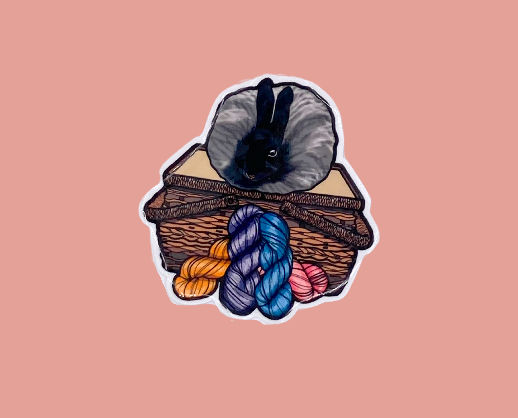 Angora Rabbit Yarn Sticker - LUVLOCAL