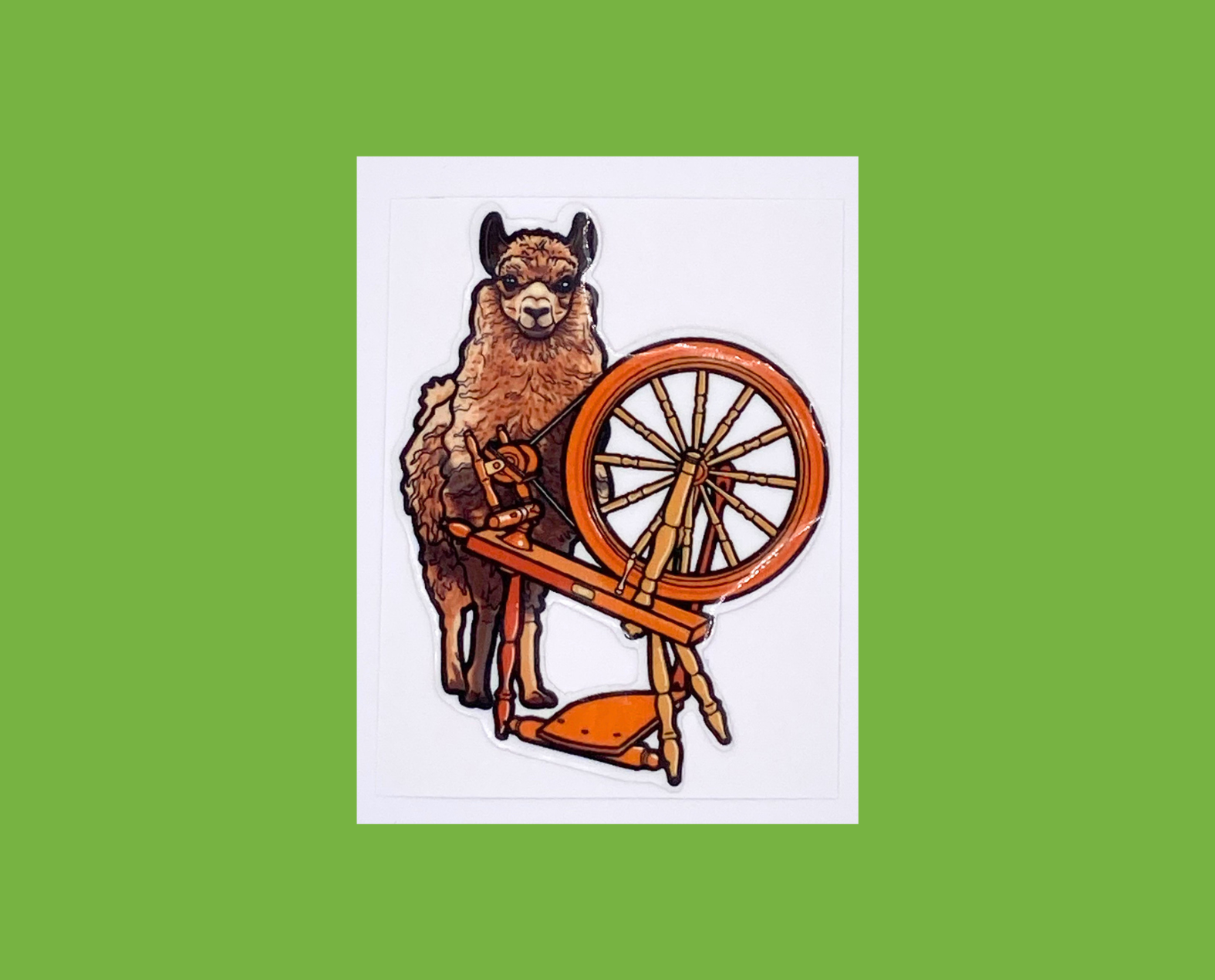 Llama Spinning Wheel Sticker - LUVLOCAL
