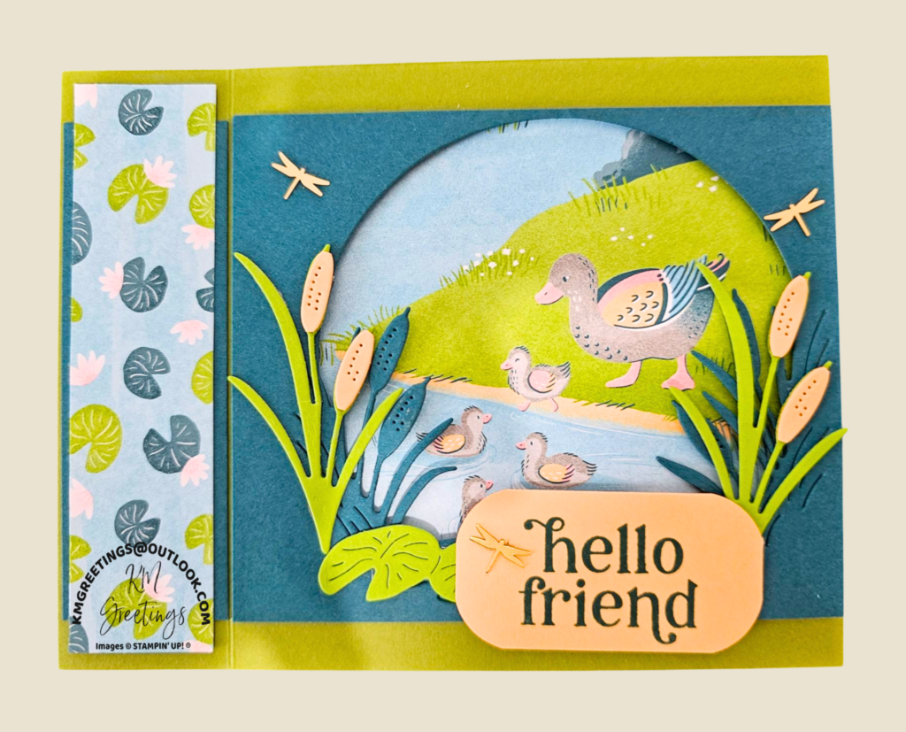 Hello Friend (Duck Family with Cattails) Greeting Card - LUVLOCAL